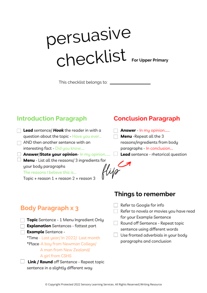 Persuasive & Informative Writing Checklists For Educators & Parents ...